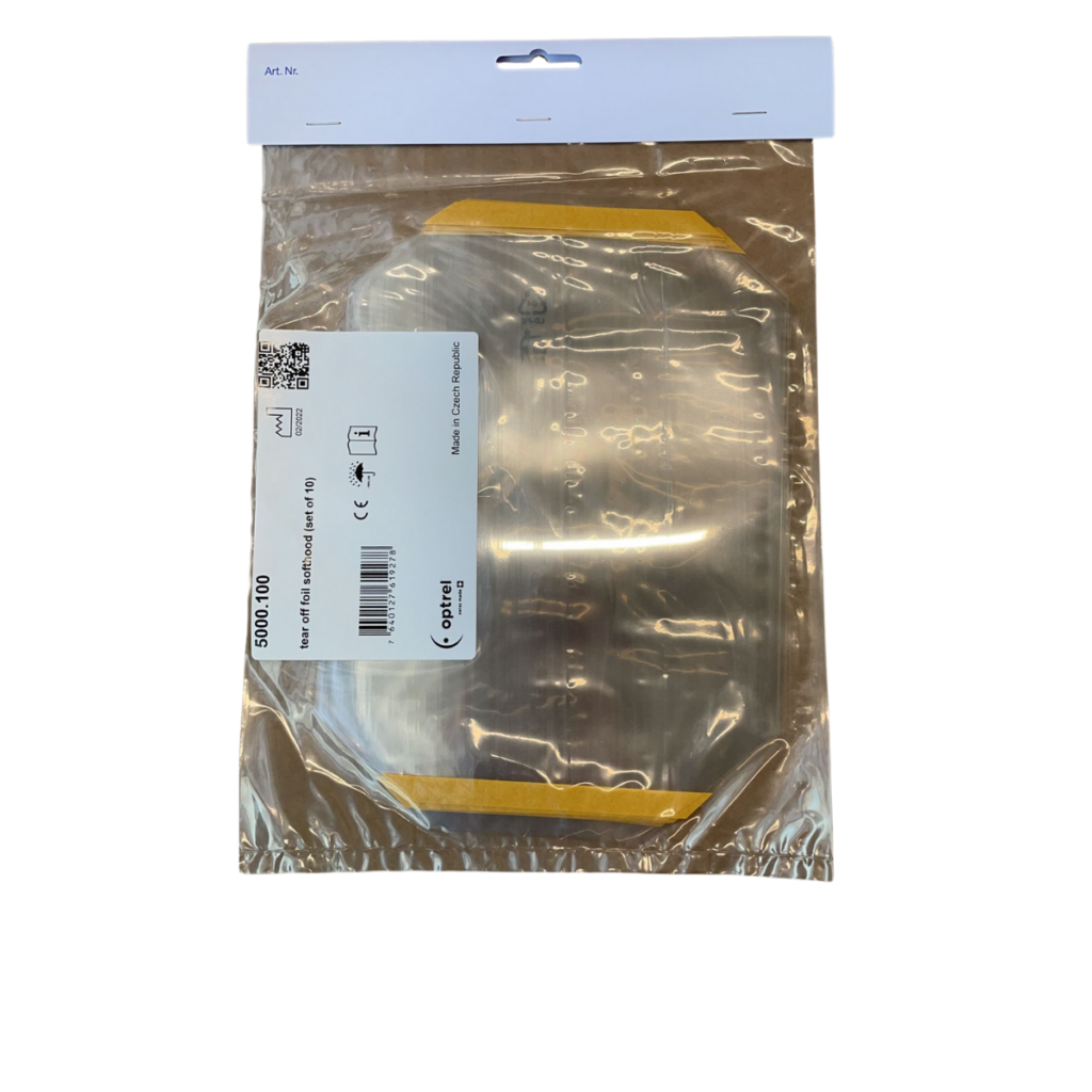 Clear Tear-off Lens Cover for Softhood Series- 10 Pack - Optrel USA