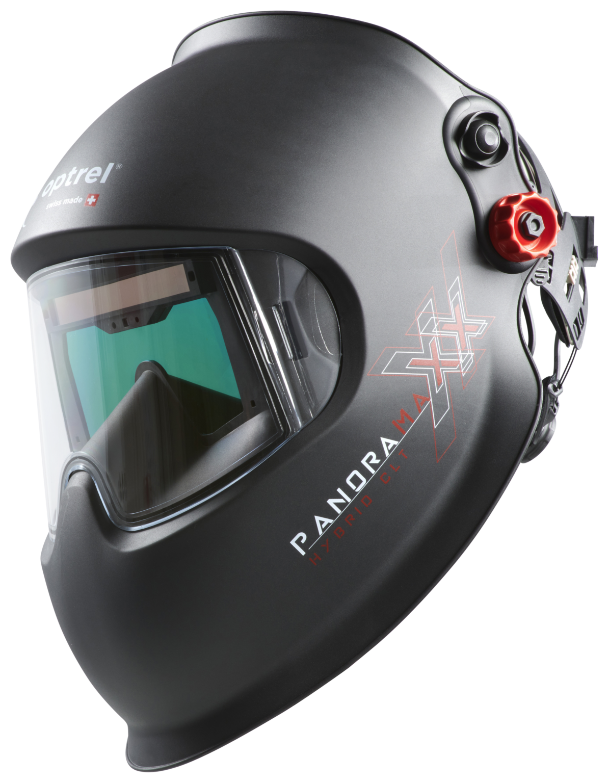 Panoramaxx Hybrid CLT-Black: Laser-Welding Helmet - Optrel US